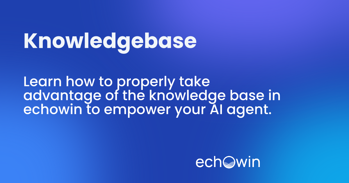 Knowledgebase - Core Concepts | Guides | AI Voice Agent Builder Platform | AI Agents For Calls ...